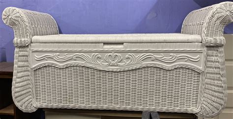 Wicker Storage Bench The 2nd Hand Shop