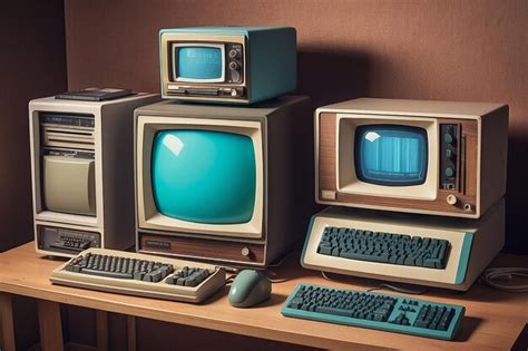 Premium Photo View Of Retro Computer And Technology