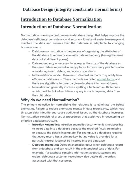 Normalization Databases Pdf Databases Relational Model
