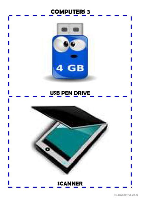 Computers Flash Cards 38 Vocabulary English Esl Worksheets Pdf And Doc