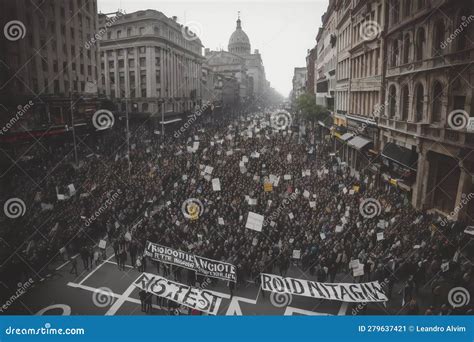 Illustation Of The Power Of Unity A Protest Movement Ai Generated