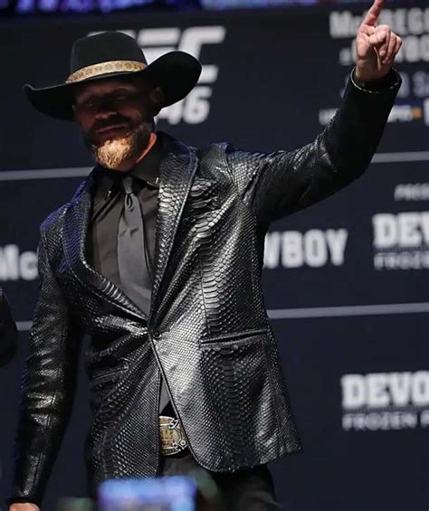Donald Cerrone Python Leather Jacket Usa Leather Factory