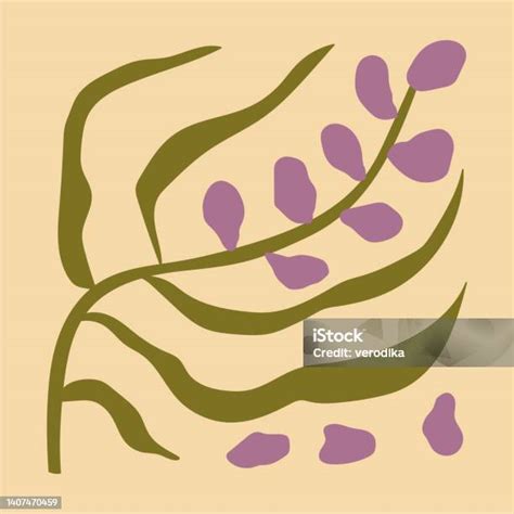 그루비 트리피 펑키 스타일의 추상 완두콩 꽃 포스터 유기적 인 모양은 트렌디 한 지구 톤 팔레트의 미적 벽 예술입니다 꽃무늬에 대한 스톡 벡터 아트 및 기타 이미지 Istock