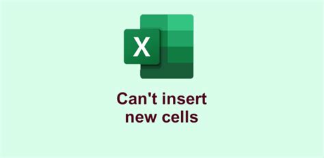 Microsoft Excel Can T Insert New Cells Rows Columns I FIX PROBLEM