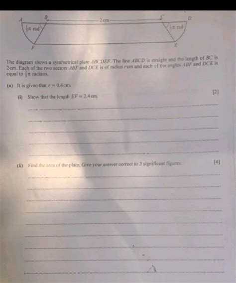 The Diagram Shows A Symmetrical Plate A B C D StudyX