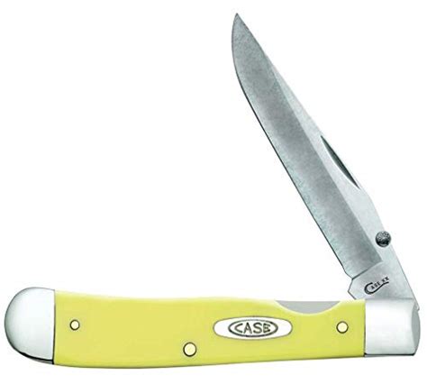 Case Xx Wr Pocket Knife Yellow Delrin Trapperlock Wclip Item 30111