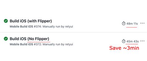 Speed Up Ios Builds By Turning Off Flipper On Ci Complete React Native