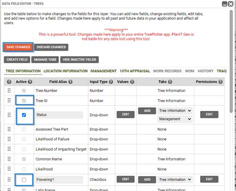 Tutorial Data Field Editor Treeplotter Support