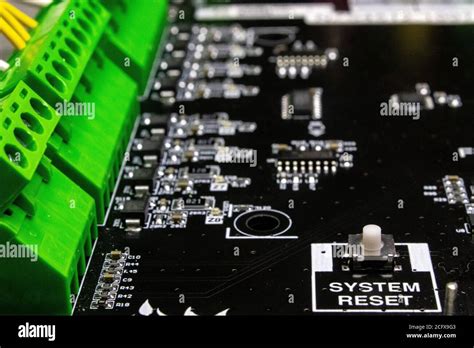 Reset Whole System Panel Button Across Grouped Zones Stock Photo Alamy