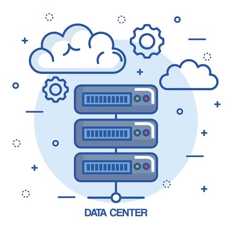 Premium Vector Data Center Cloud Connection Hosting Server Computer Information