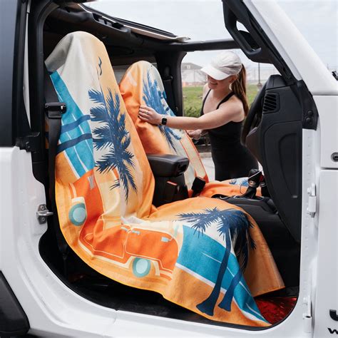 Retro Sunset Car Seat Cover Towel W Snaps Sprints Inc
