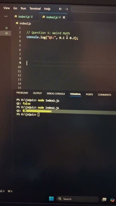 Javascripts Biggest Math Bug 🤯 Javascript Quizifycoder Youtube