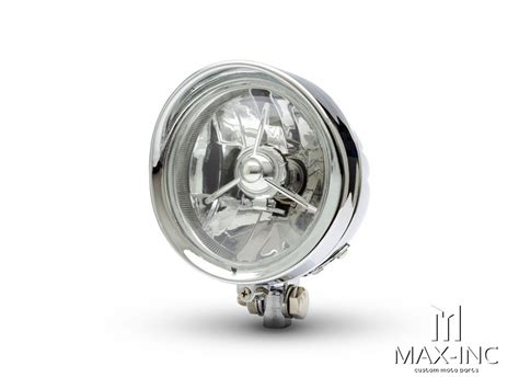 5 Chrome Metal Bottom Mount Custom Headlight 55w