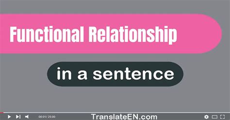 Functional Relationship In A Sentence