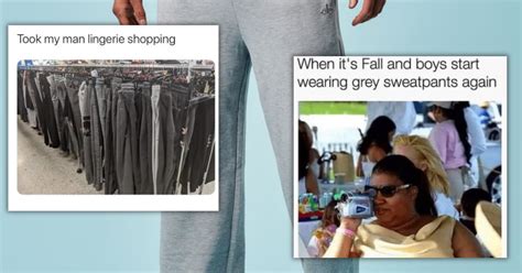 Mens Cleavage Its Grey Sweatpants Memes Season Yall