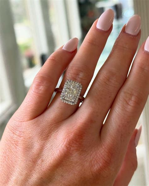 Radiant Cut 350 Carat Lab Grown Diamond Halo Engagement Ring