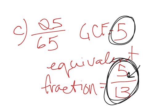 Using Gcf To Find Equivalent Fractions Math Showme