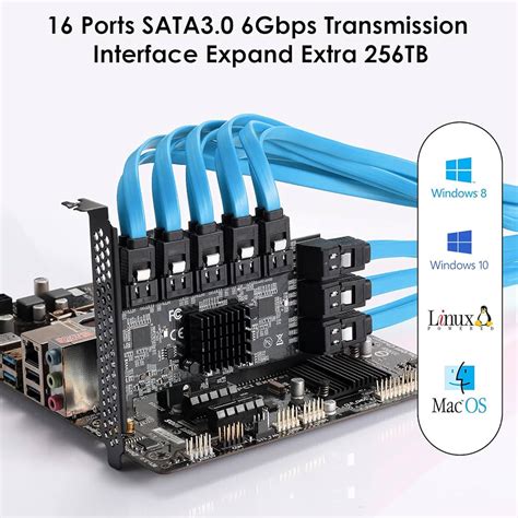 Pcie X4 Sata 6gbps Scheda Di Espansione Pcie A 10 Porte Sata Chip