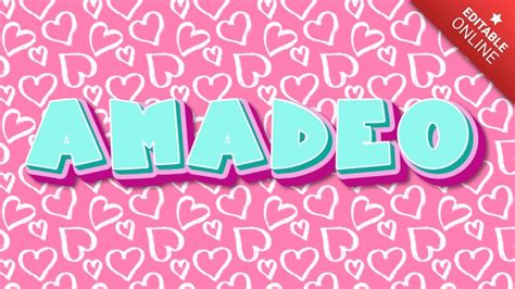 Amadeo Efecto Corazón Amor Generador De Efectos De Texto