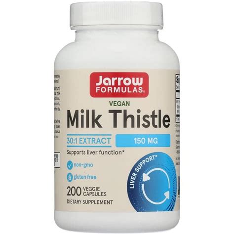 Jarrow Formulas Milk Thistle Extract Supplement 150mg Promotes Liver