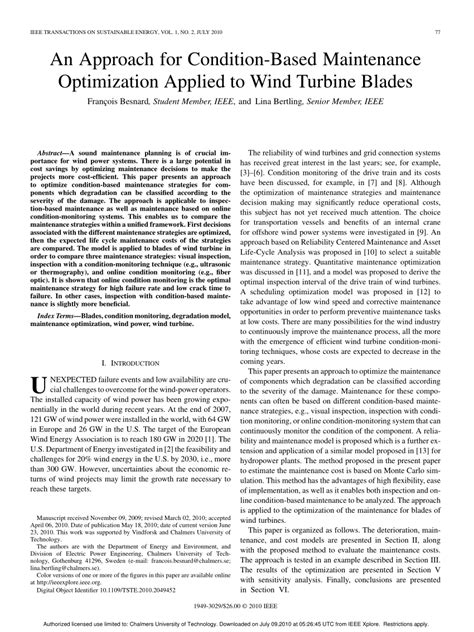 PDF IEEE Transactions On Sustainable Energy