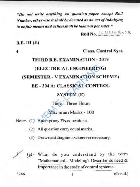 Classical Control 5th Sem Watermark Pdf Electronic Engineering Electrical Engineering