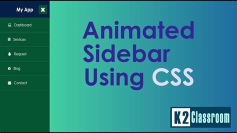 Animated Sidebar Menu Using Css Animated Side Navigation Bar How To Create Simple Sidebar