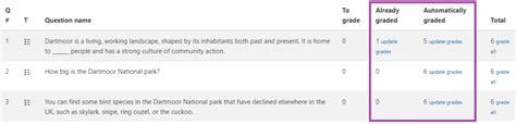 how to manually update marks for a moodle quiz digital education help