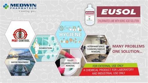 White Liquid Eusol 400ml Chlorinated Lime With Boric Acid Solution