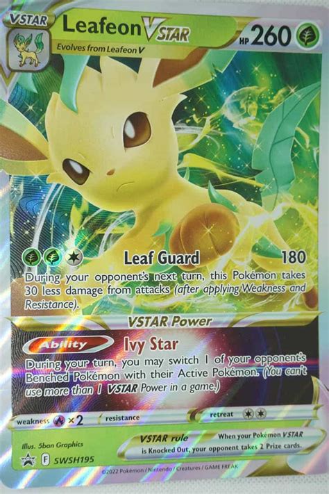 Leafeon Vstar Swsh195 Stor Pocket Monster