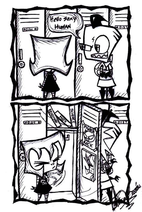 Never Flirt With Dib Sister Invader Zim Fan Art 12738179 Fanpop