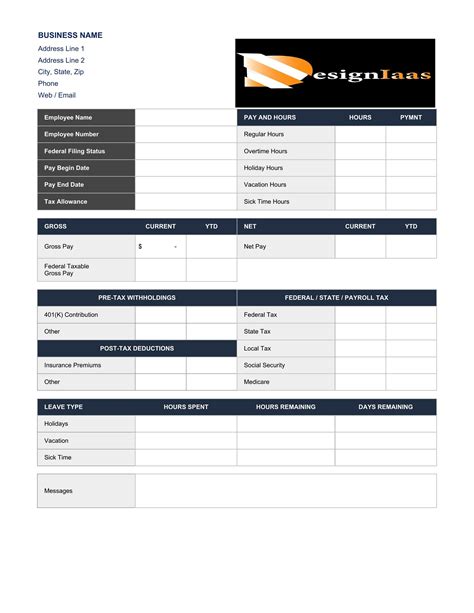 Printable Payroll Ledger Template Spar Premium Template