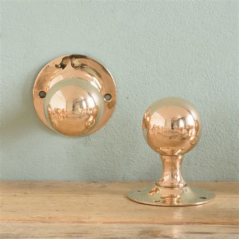 1920s Spherical Rose Brass Door Knobs Lassco Englands Prime