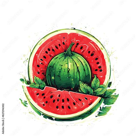 Watermelon Clipart Vector Colorful Watermelon Vector Art Juicy Watermelon Slice Vector Clipart