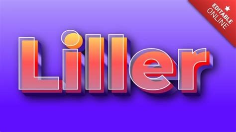 Liller 3d Flash Text Effect Generator