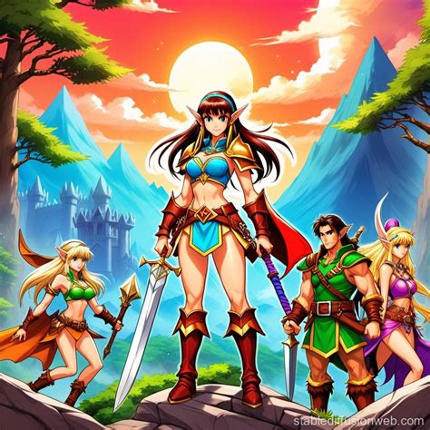 Character Class Selection Heroquest Style Stable Diffusion Online