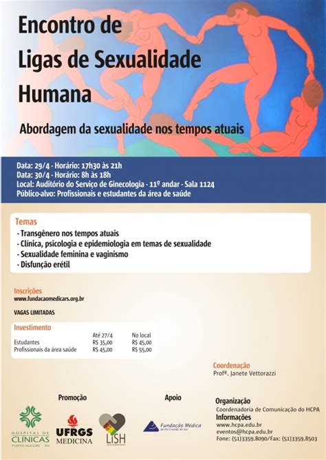 Encontro De Ligas De Sexualidade Humana Abordagem Da Sexualidade Nos