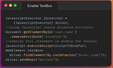 How To Interact With Disabled Textbox Using Selenium Webdriver