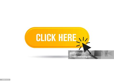 Click Web Button Template Yellow Push Button Computer Mouse Click Here Cursorclick Web Button