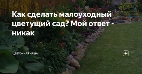 Как сделать малоуходный цветущий сад Мой ответ никак Цветочная няша Дзен