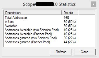 DHCP Failover Didn T Work When One Server Was Offline Server Fault