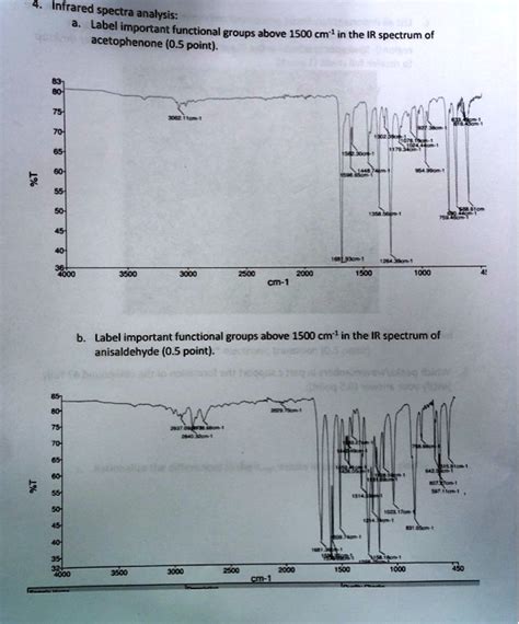 Solved Infrared Spectra Analysis Label Important Functional Groups Above 1soo Cm