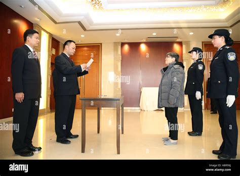 Beijing China 16th Nov 2016 Yang Xiuzhu 3rd R Arrives At Beijing Capital International