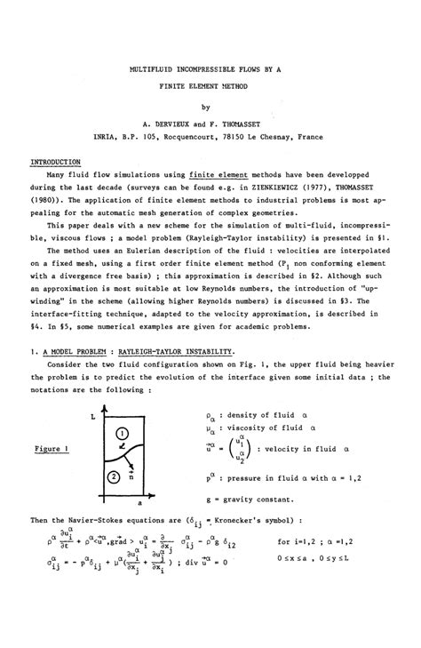 Pdf Multifluid Incompressible Flows By A Finite Element Method