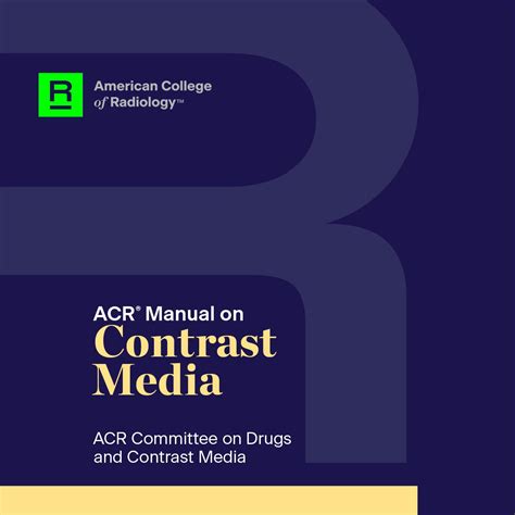 Acr Manual On Contrast Media
