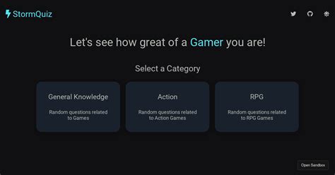 Quiz App Codesandbox