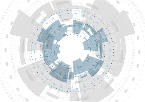 Tech Gears With Binary Code Vector Background 26531614 Vector Art At