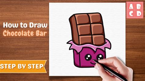 How To Draw A Cute Chocolate Bar Easy Anybodycandraw With Sata Youtube