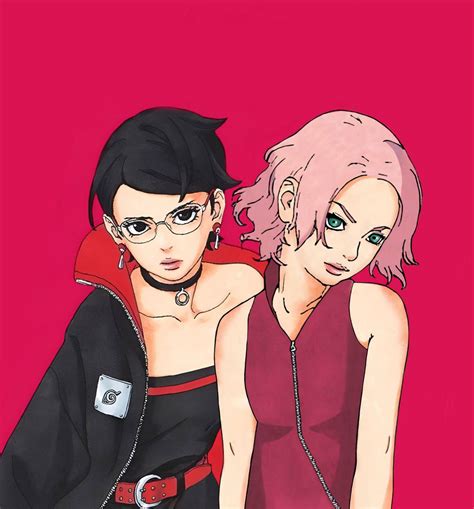 Sakura And Sarada At The Same Age In Ikemotos Art By Loveforuchiha On Deviantart