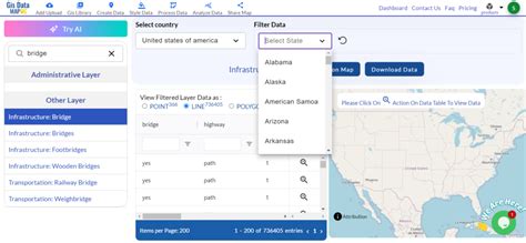 Download Bridge Data In Shapefile Kml Geojson And More Filter And Download
